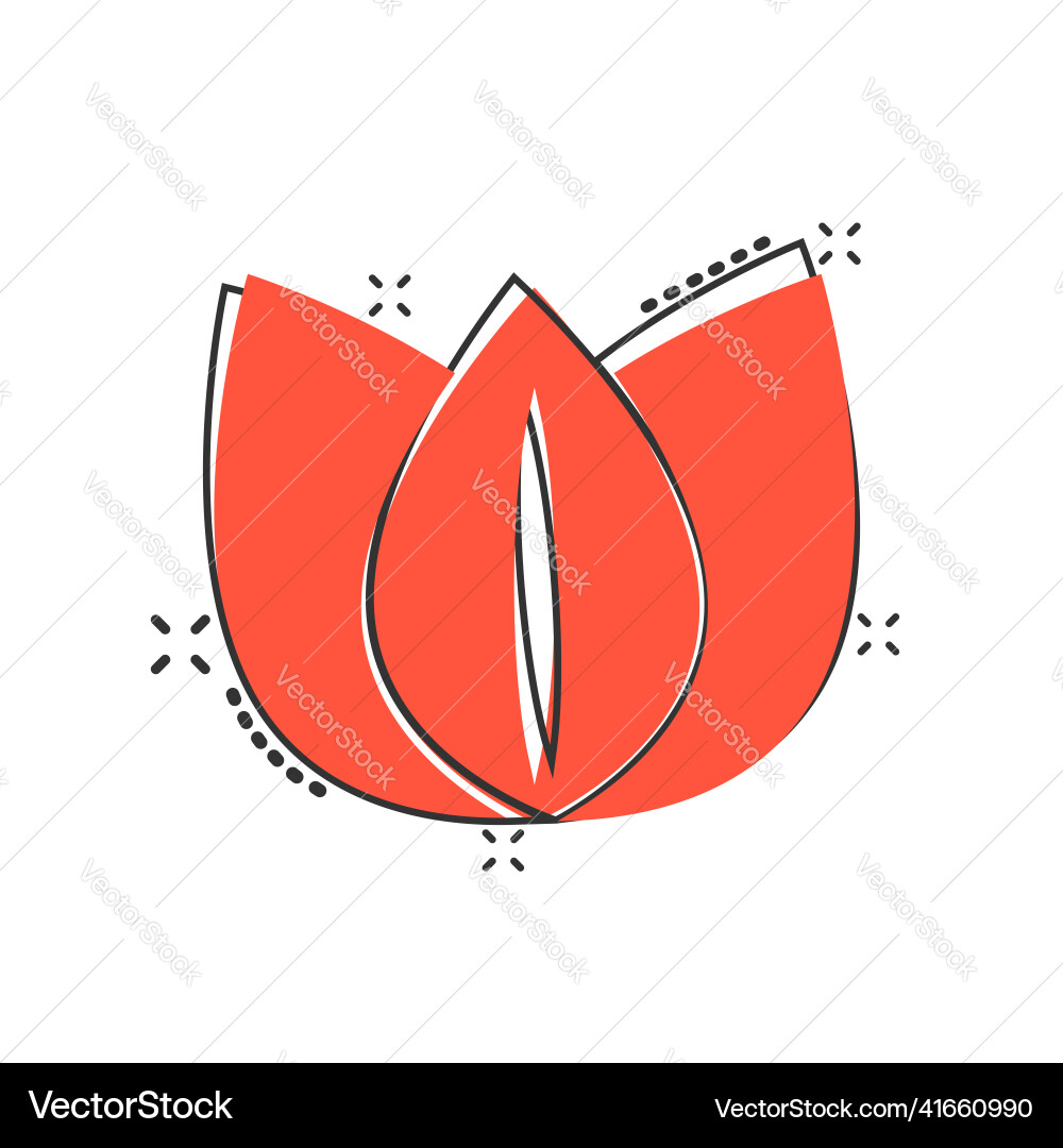 Leaf icon in comic style plant cartoon on white Vector Image