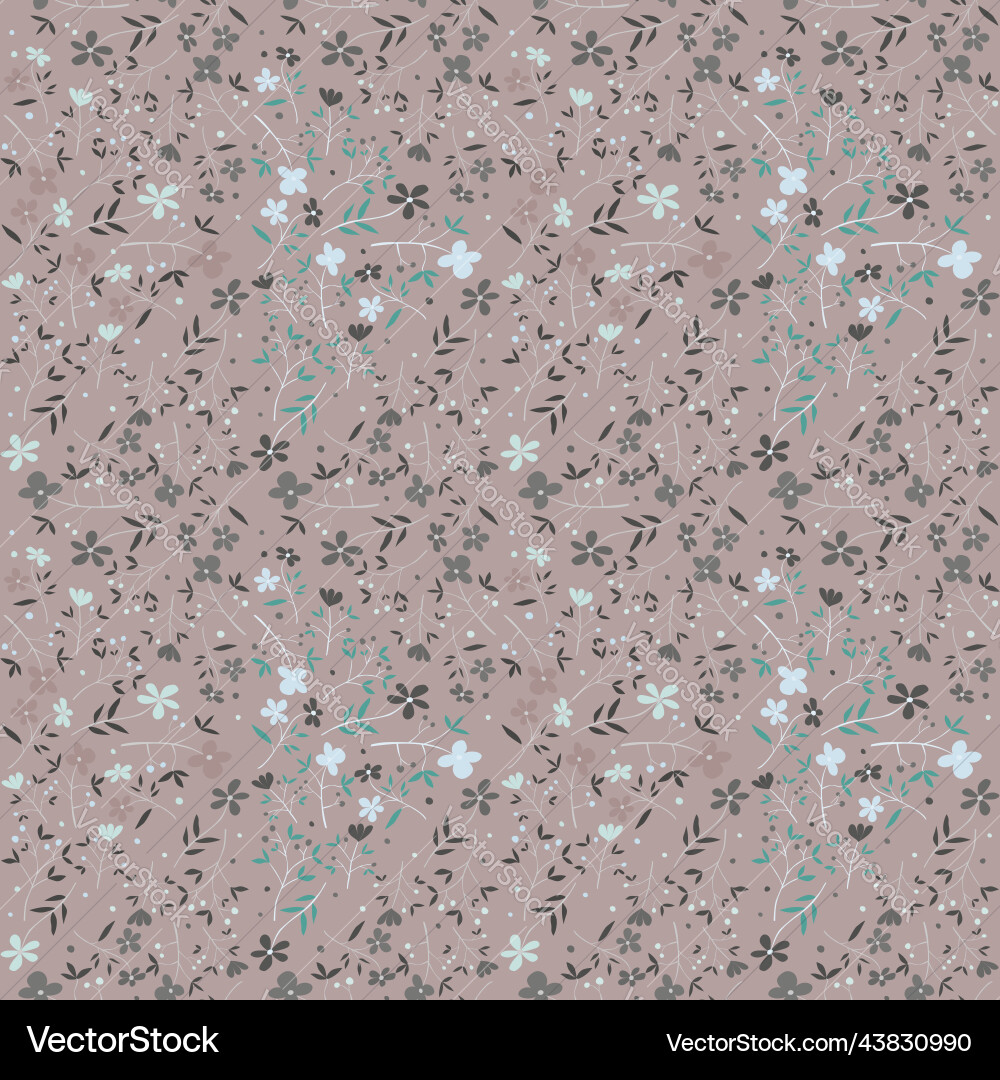 Retro flower mosaic seamless pattern vintage Vector Image