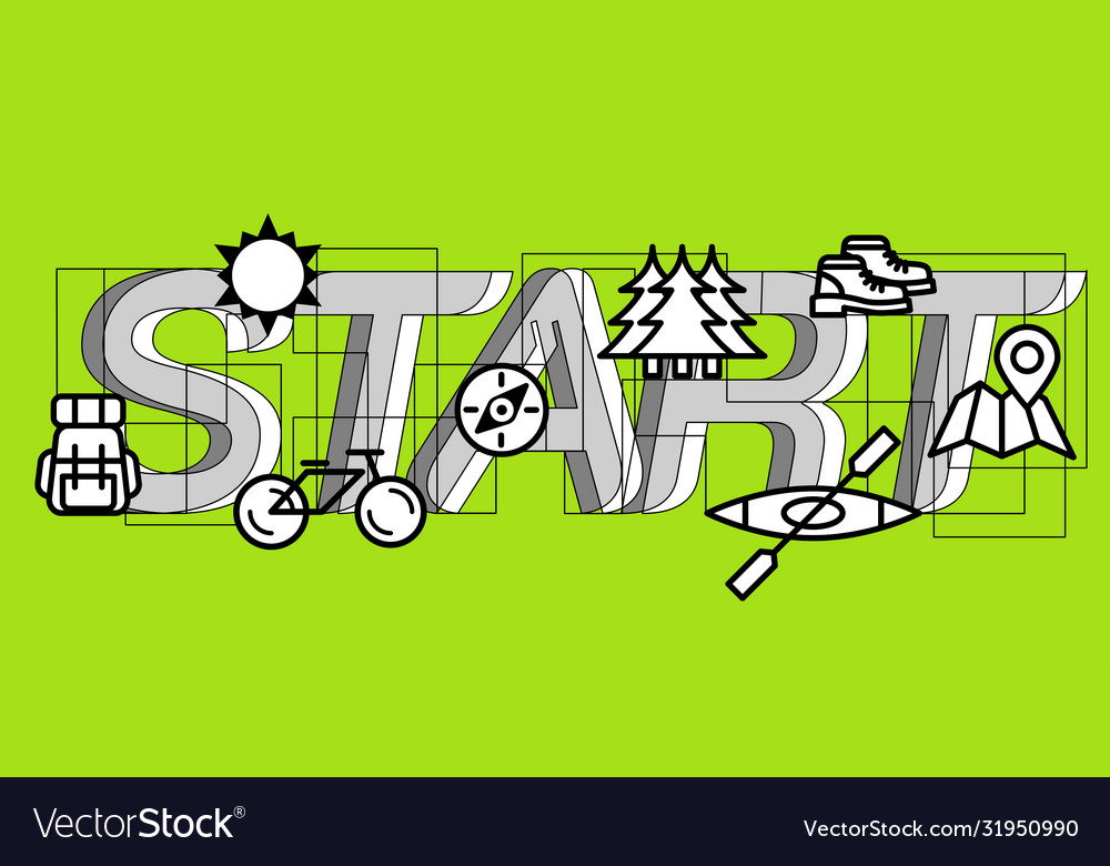 Start Royalty Free Vector Image - VectorStock