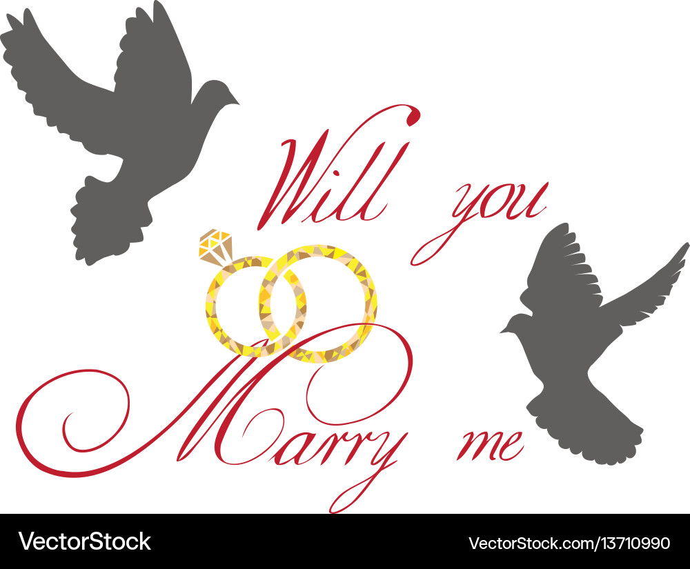 Will you marry me Royalty Free Vector Image - VectorStock