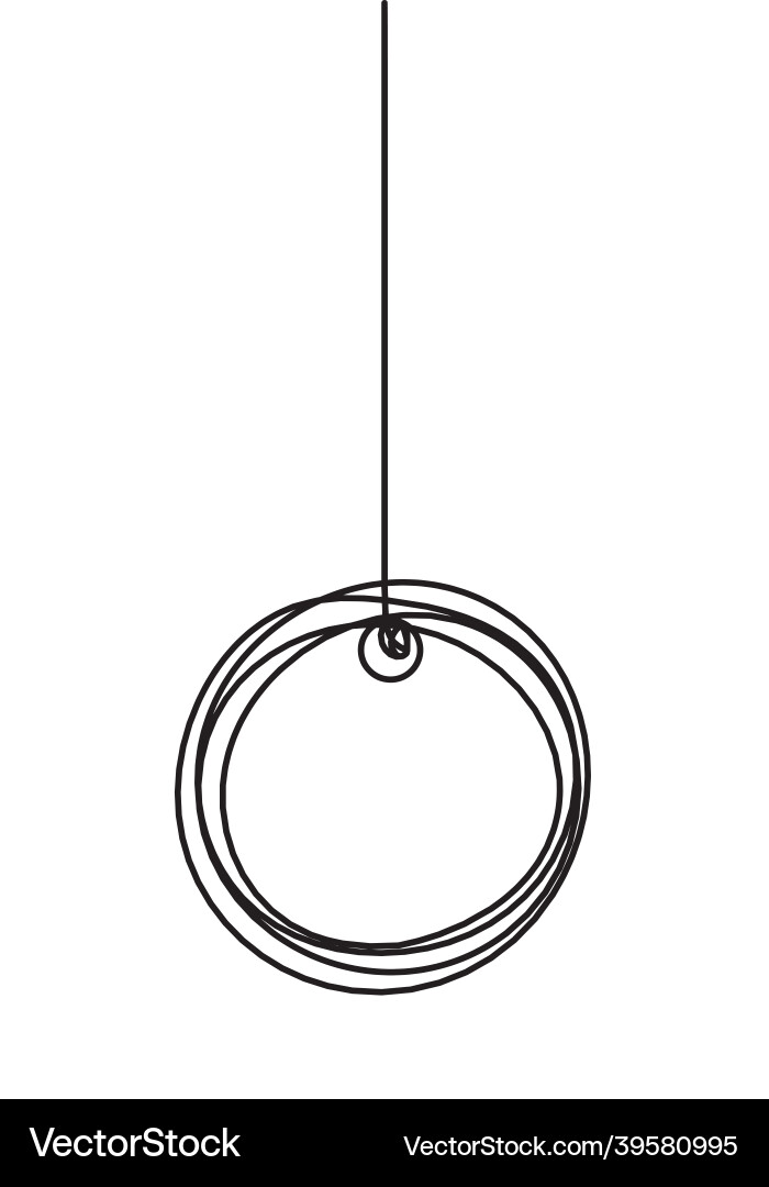 Abstract new year toy as continuous line drawing Vector Image