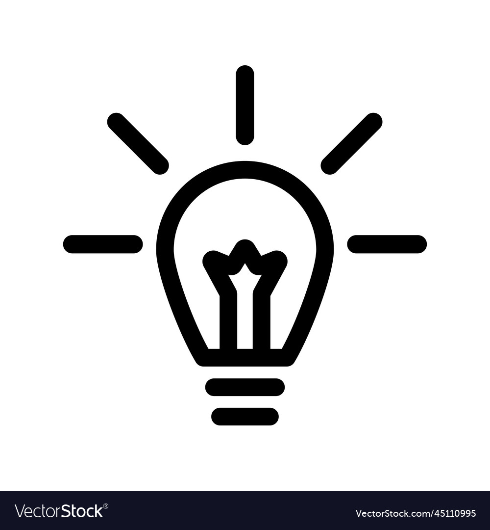 Bulb idea icon Royalty Free Vector Image - VectorStock