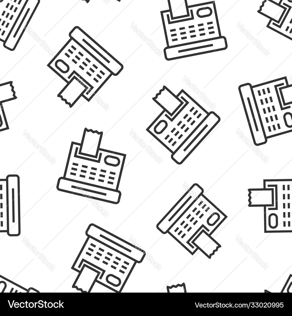 Cash register icon in flat style check machine Vector Image