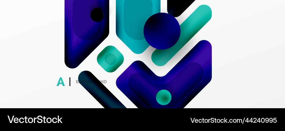 Colorful geometric shapes lines squares Royalty Free Vector