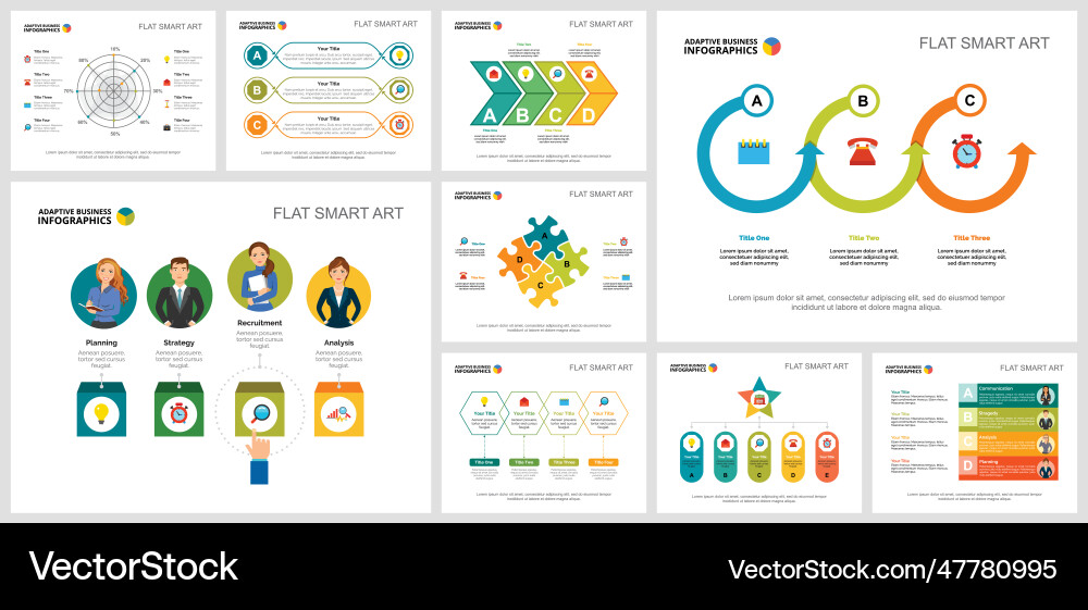 Colorful research or teamwork concept infographic Vector Image