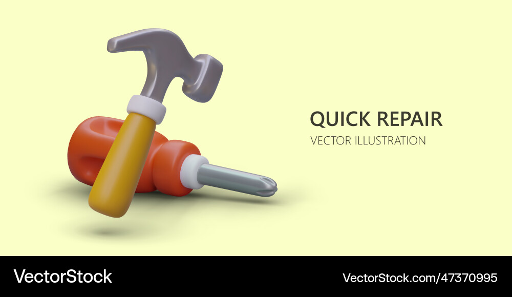 Fast professional repair restoration Royalty Free Vector