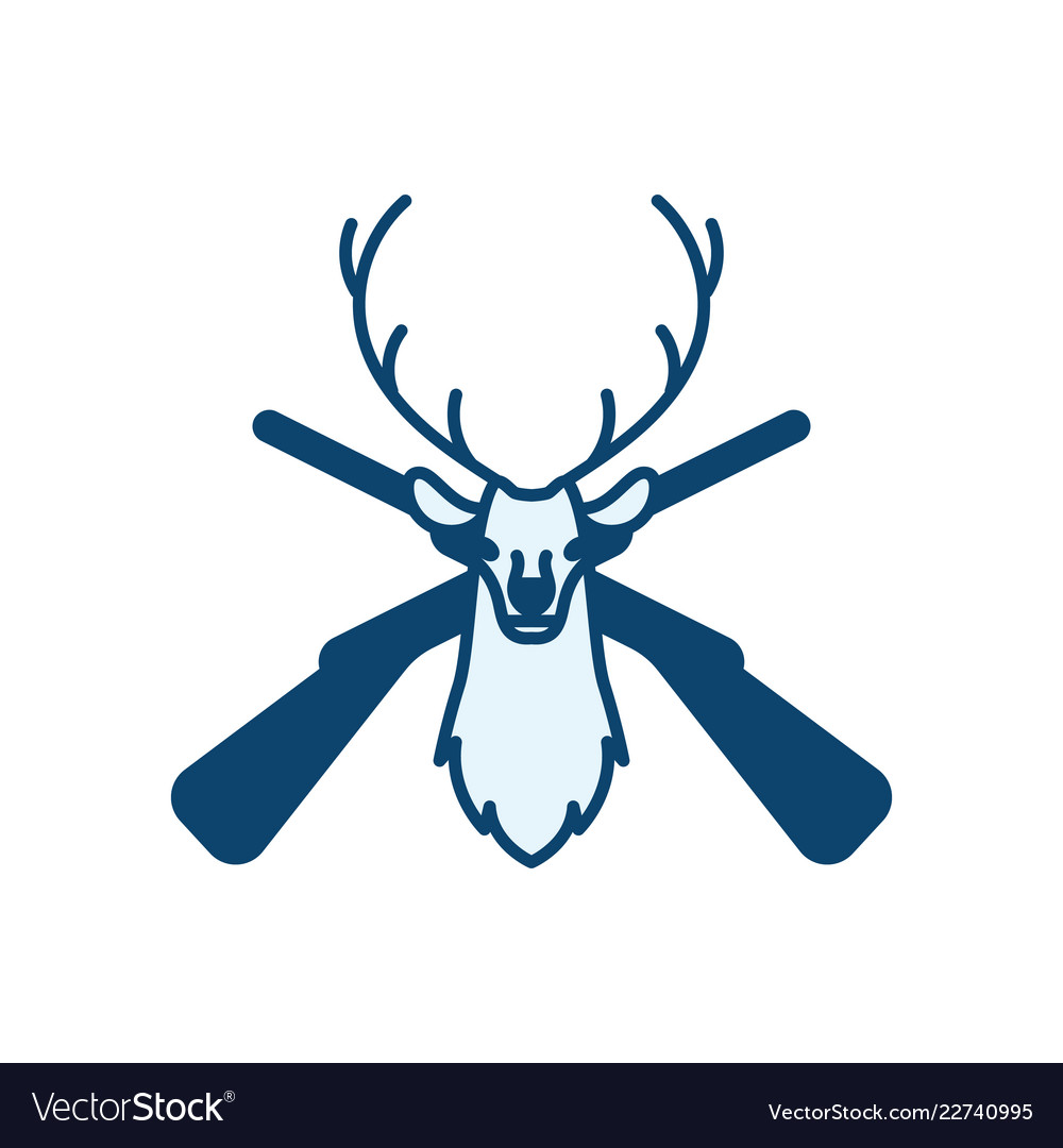 Hunting logo icon design Royalty Free Vector Image