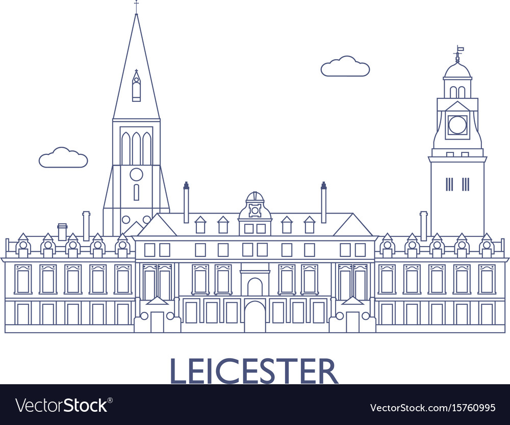Leicester Royalty Free Vector Image Vectorstock