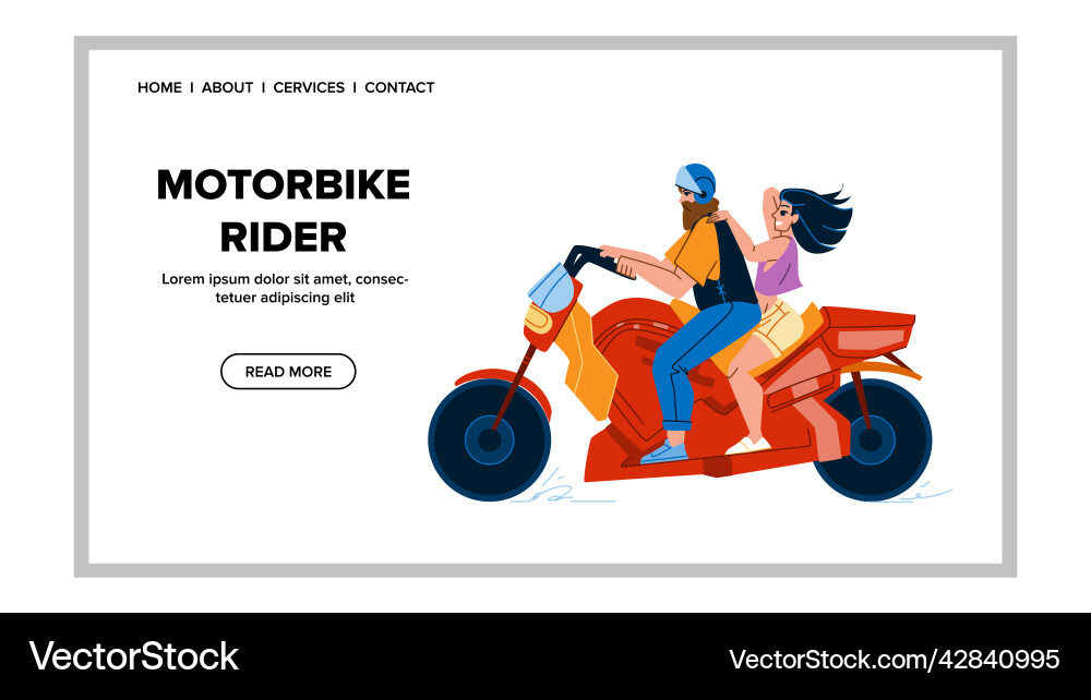 Motorbike rider Royalty Free Vector Image - VectorStock