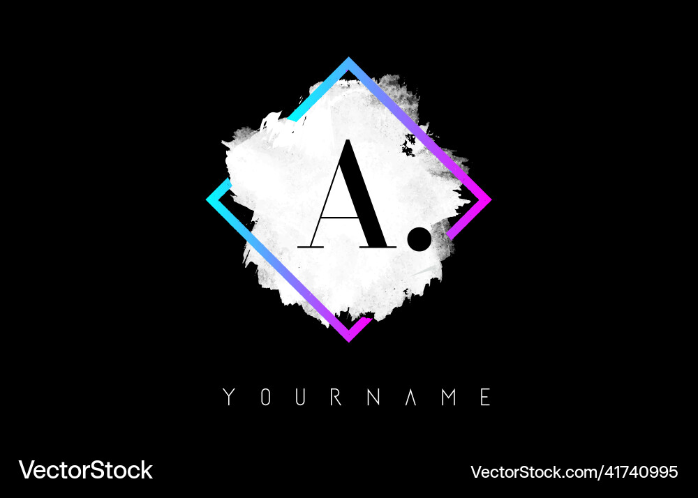 Purple b letter logo design with white stroke Vector Image