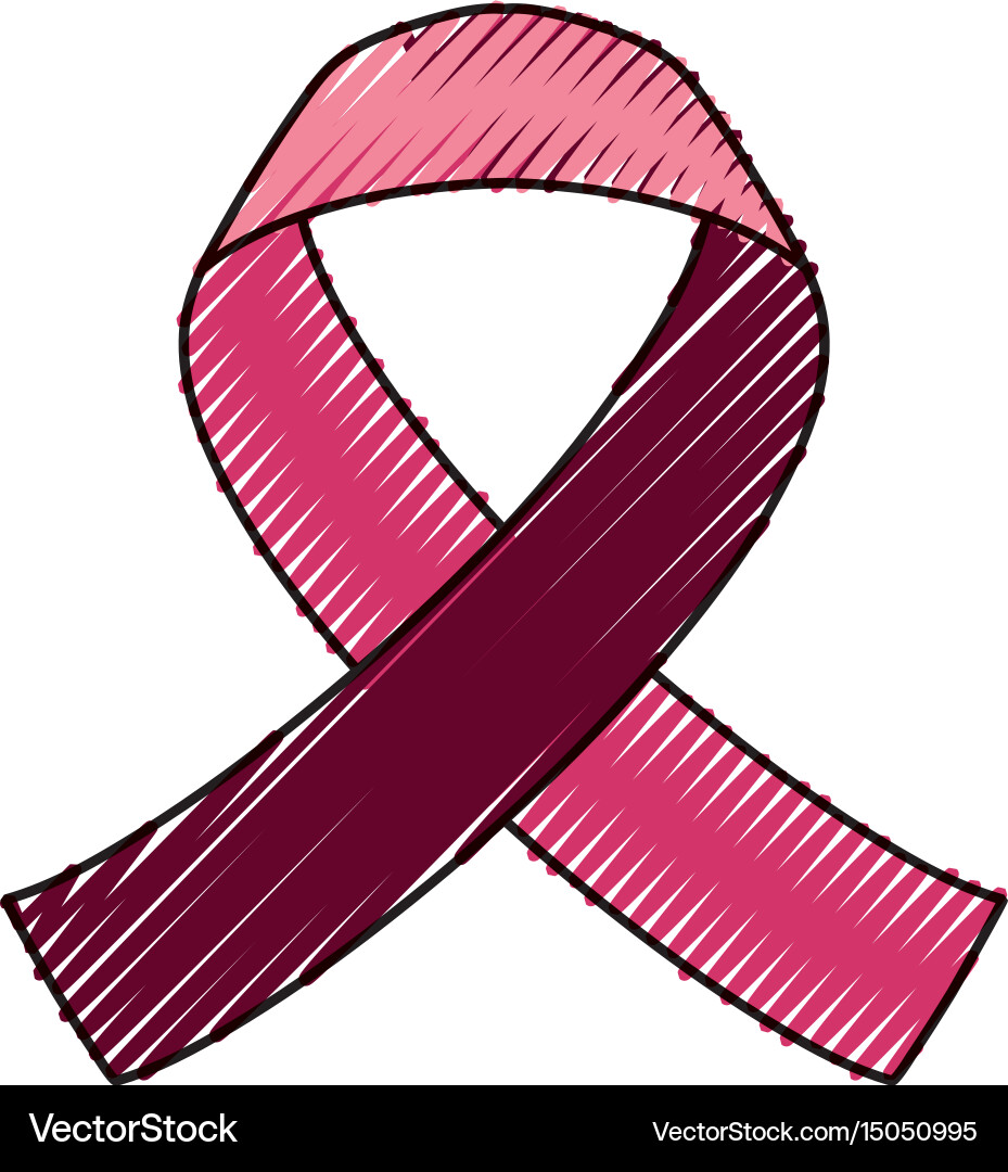 Ribbon cancer symbol Royalty Free Vector Image