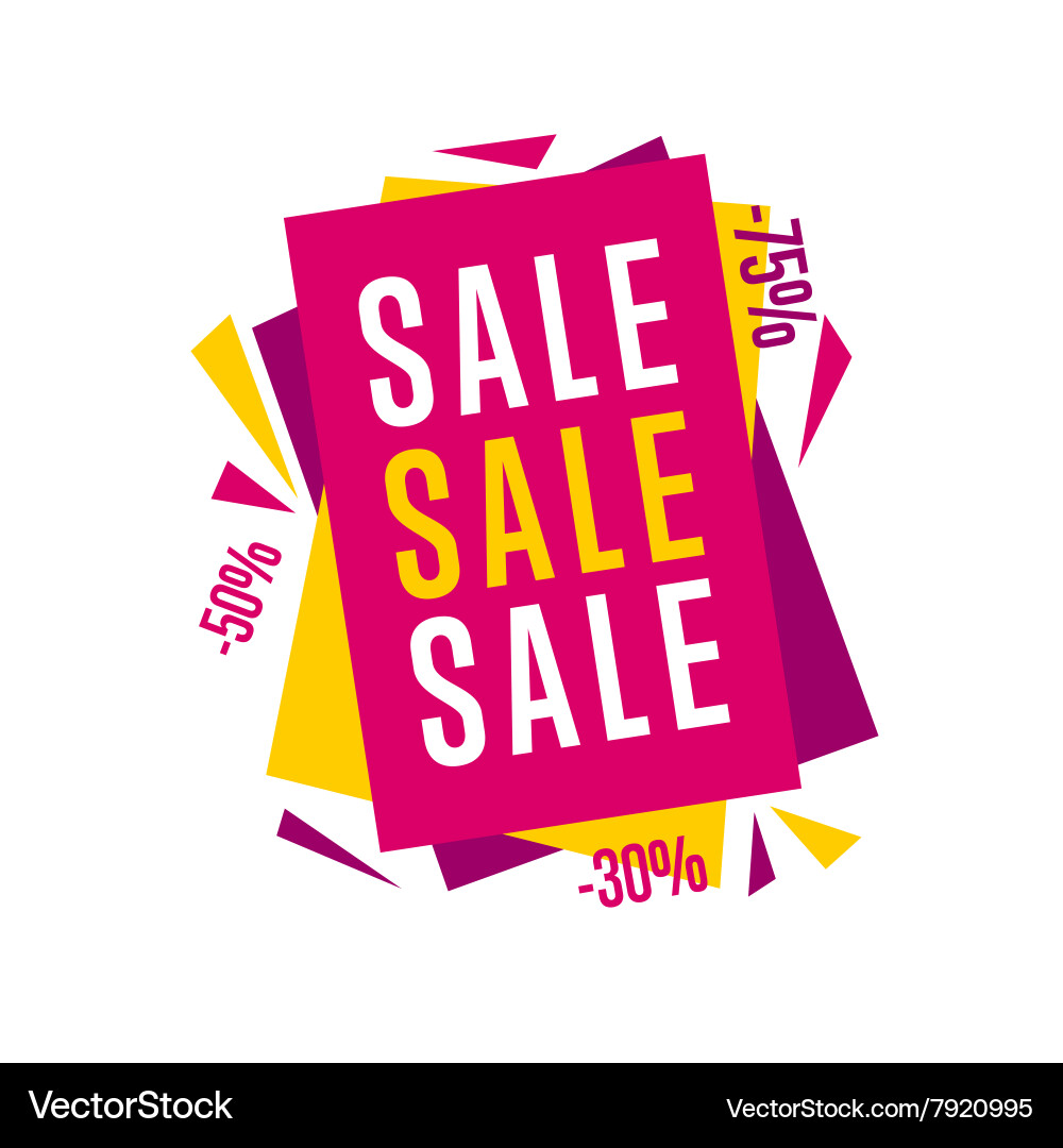 Sale tag isolated on white background Royalty Free Vector