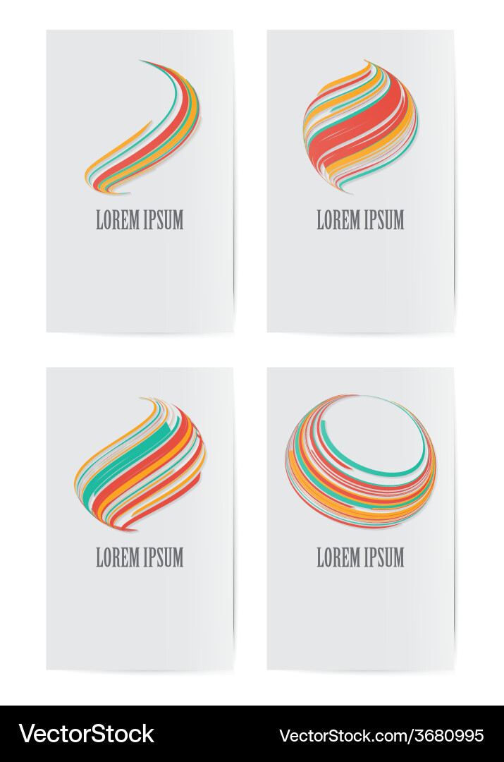Set of design elements for business card template Vector Image