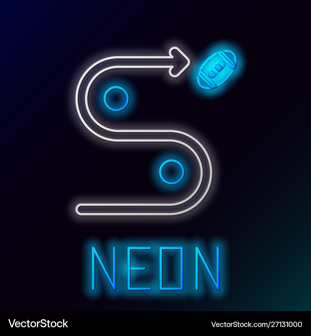 Blue glowing neon line planning strategy concept Vector Image