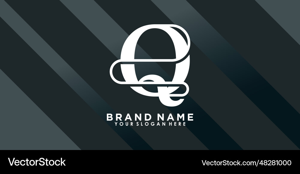 Brand name logo design with letter q creative Vector Image