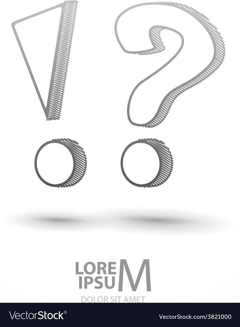 Exclamation and question mark Royalty Free Vector Image