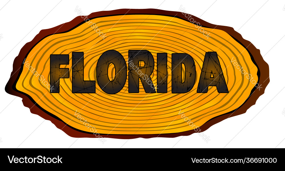 Florida log sign Royalty Free Vector Image - VectorStock