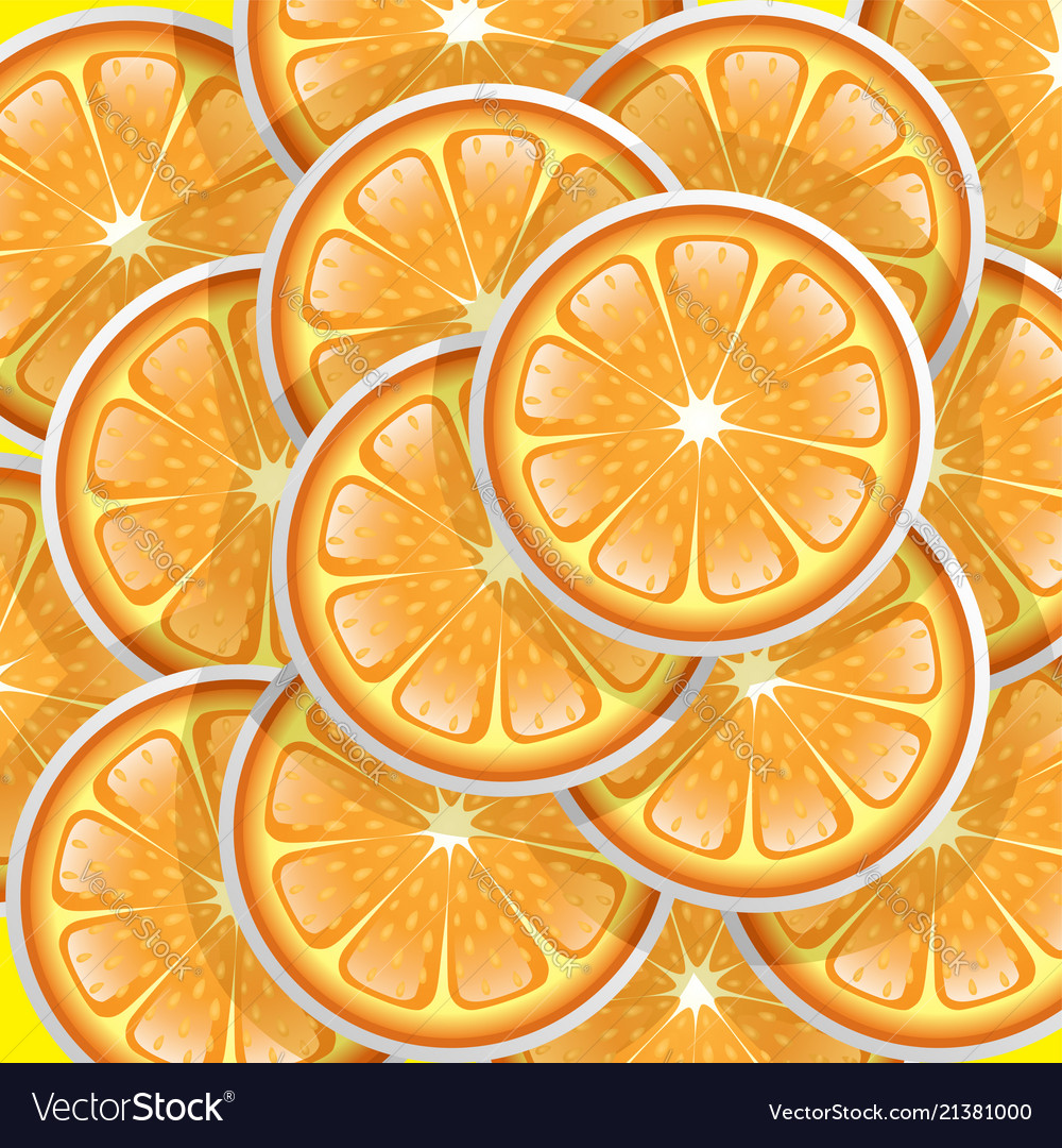 Oranges slices pattern Royalty Free Vector Image
