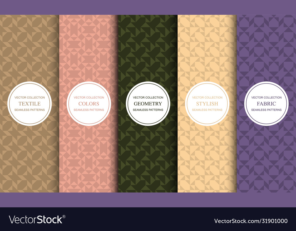 Set seamless colorful patterns Royalty Free Vector Image