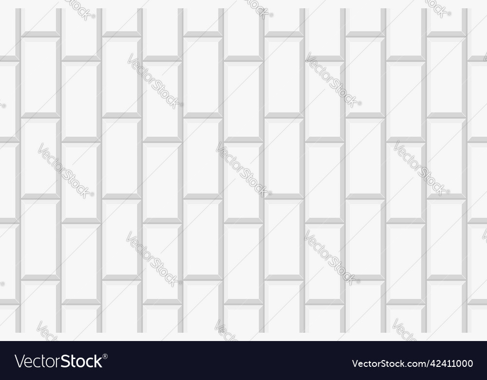 Vertical white rectangle tile layout ceramic Vector Image