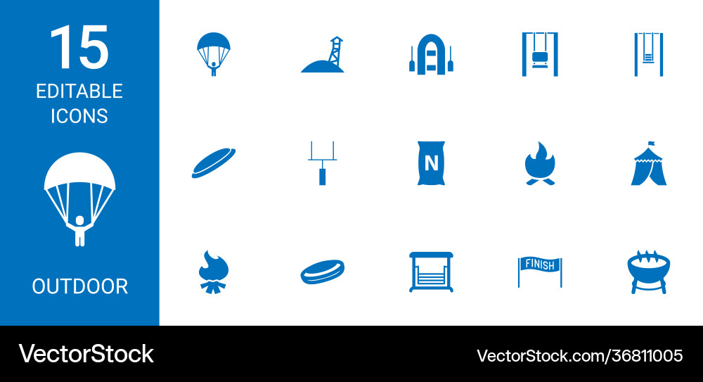 15 outdoor icons Royalty Free Vector Image - VectorStock
