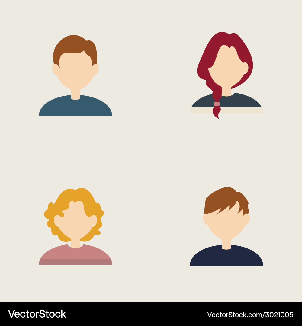 Abstract people icons on a white background Vector Image