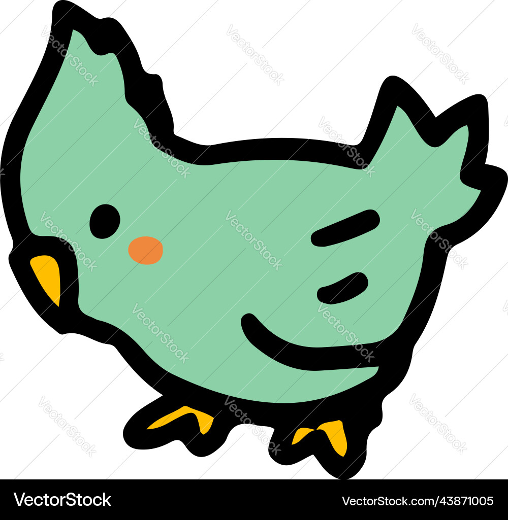 Animal line art parakeet Royalty Free Vector Image