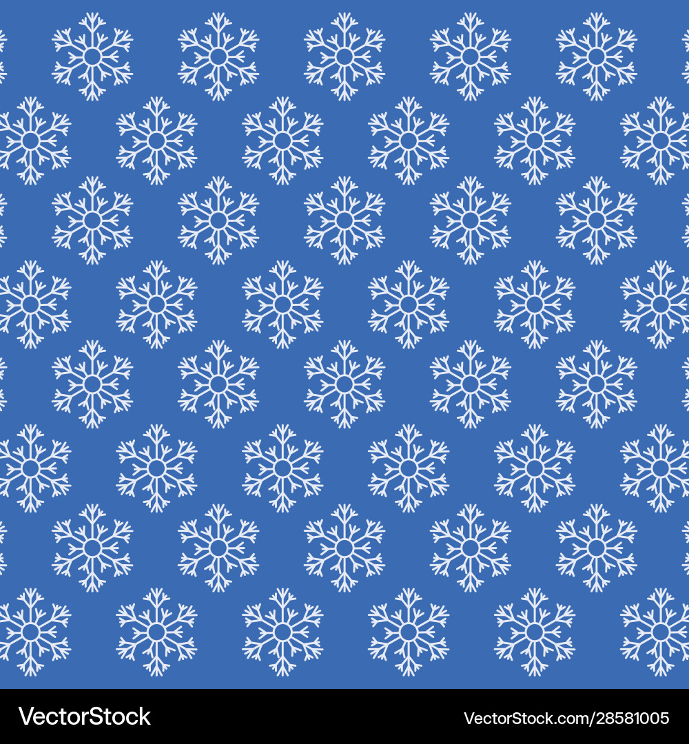 Blue and white snowflakes background winter Vector Image