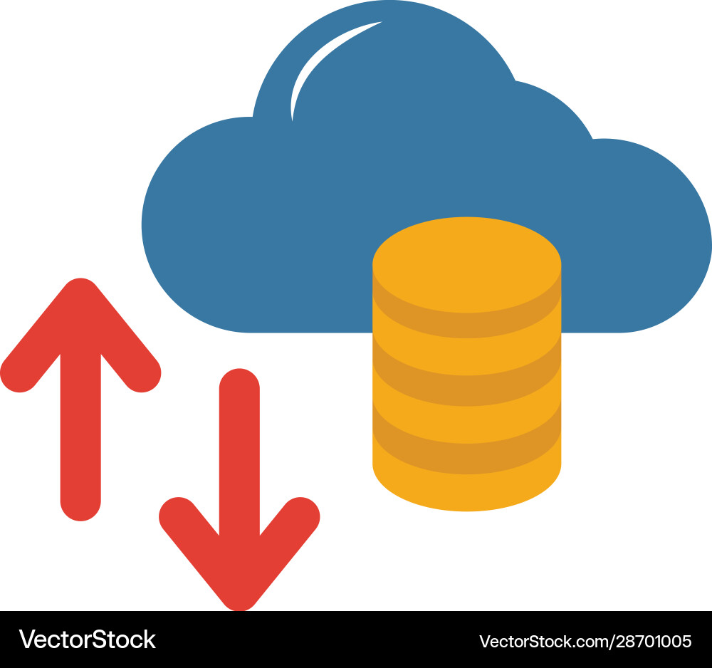 Cloud storage icon simple element from web Vector Image