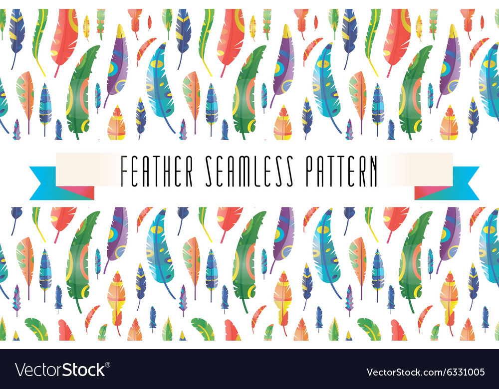 Feathers seamless pattern Royalty Free Vector Image