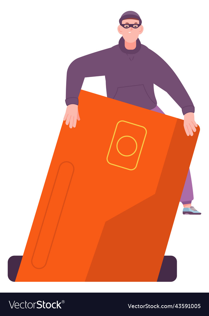 Hacker Stealing Credit Card Data Financial Cyber Vector Image