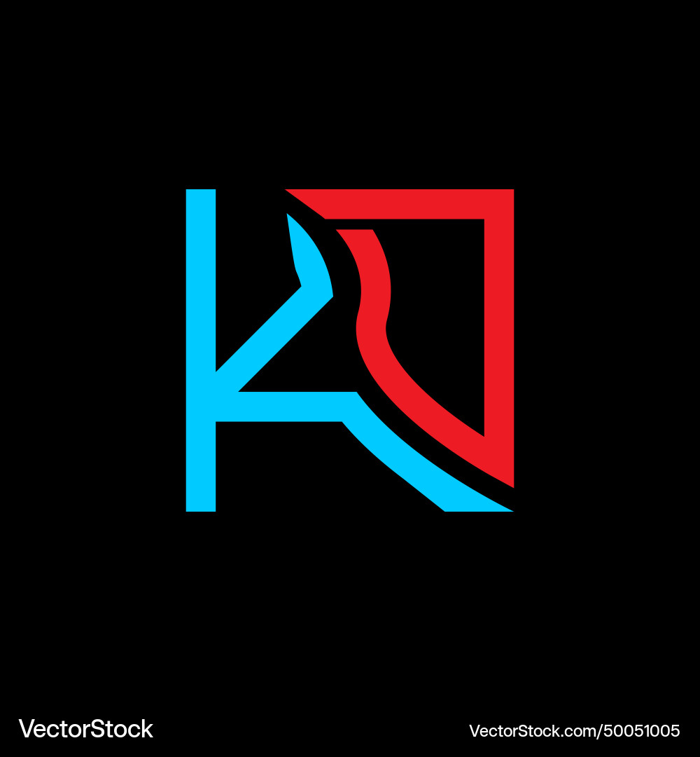 Kd letter logo design simple and modern Royalty Free Vector