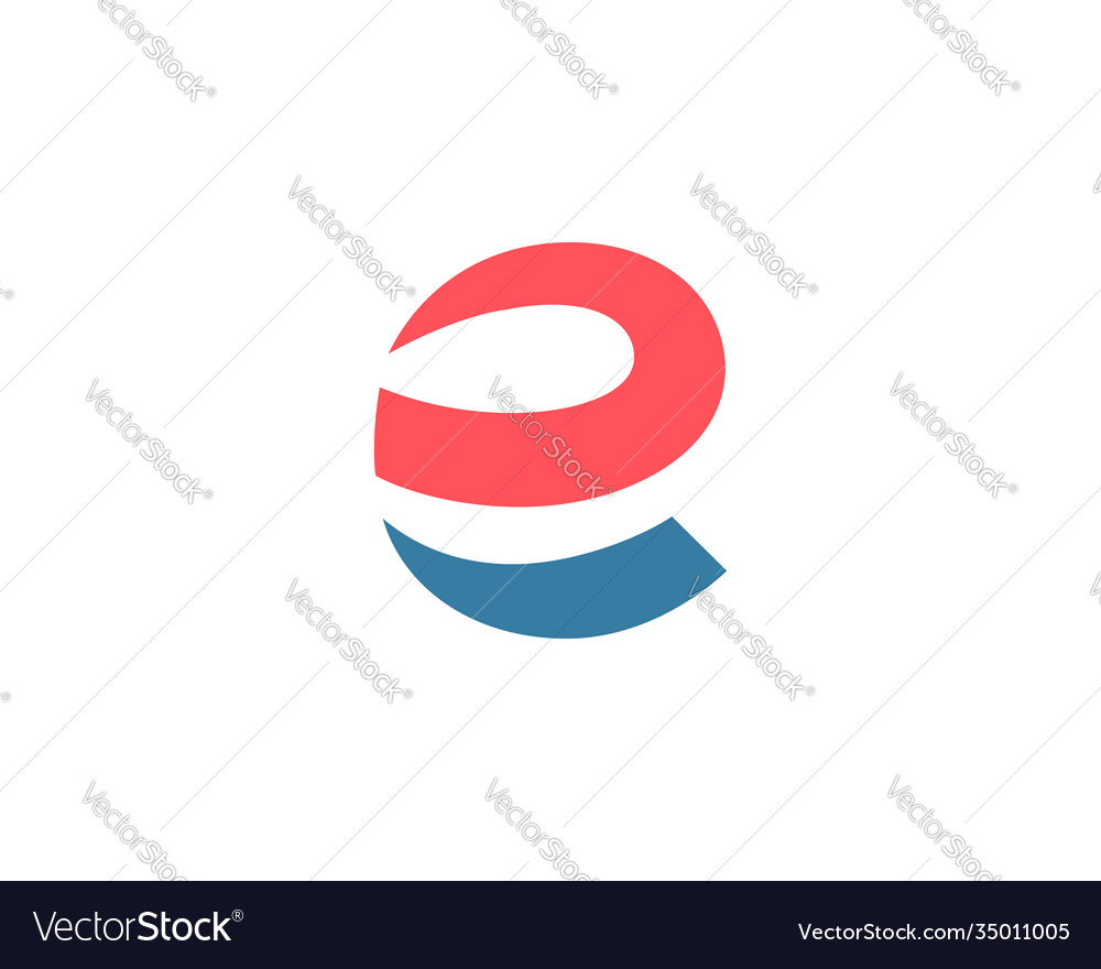 Letter e logo icon design template elements Vector Image