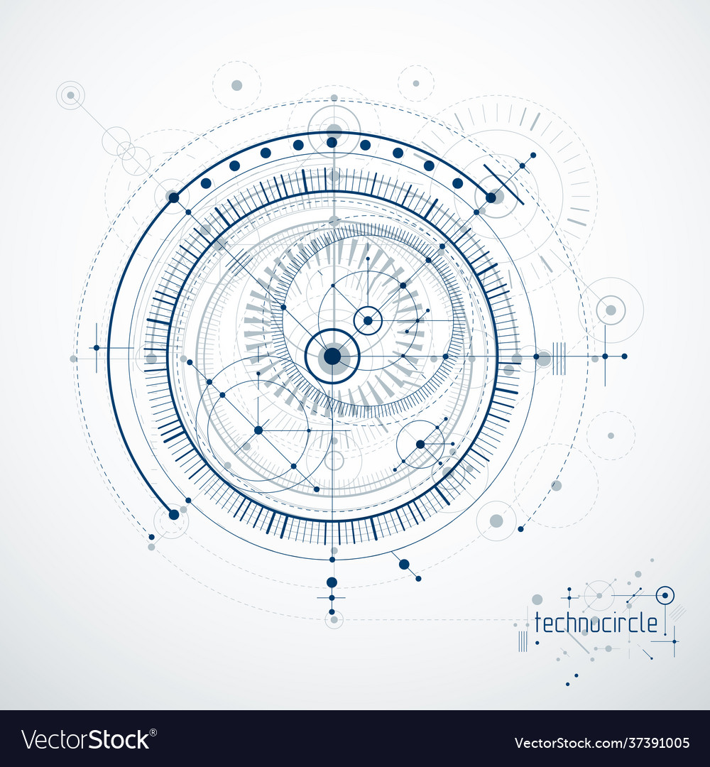 Mechanical engineering technology abstract Vector Image