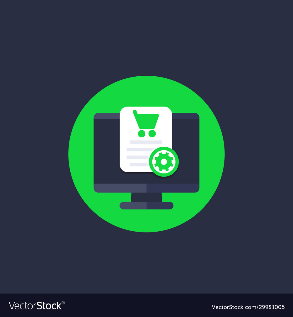 Order online purchase processing Royalty Free Vector Image