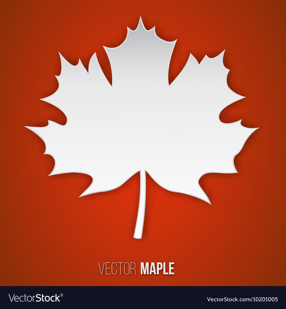 Paper maple leaf Royalty Free Vector Image - VectorStock