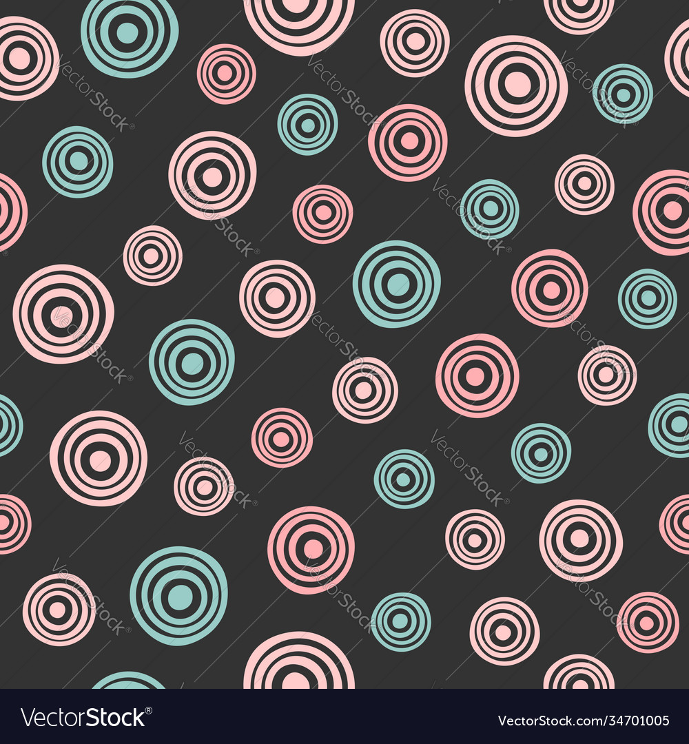 Seamless pattern with uneven rounded elements Vector Image