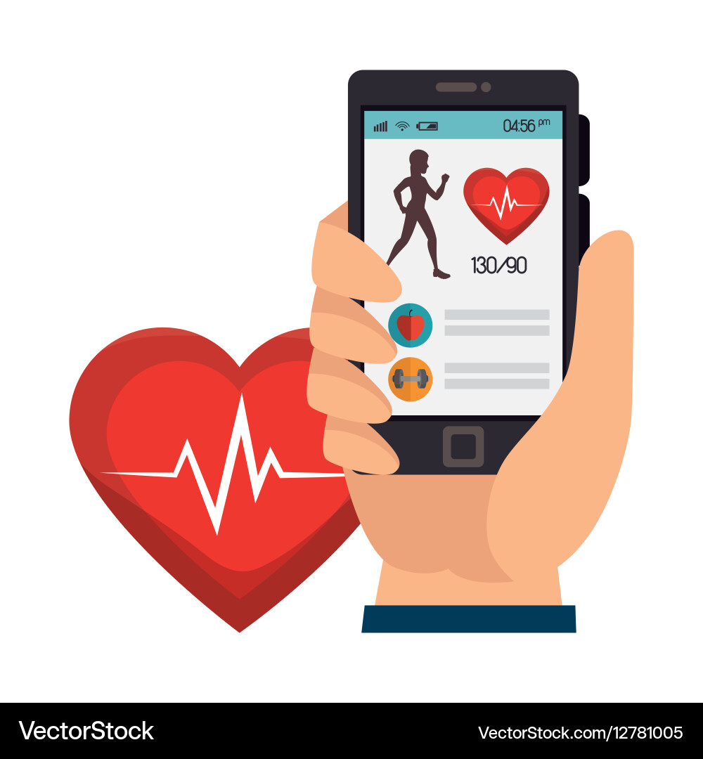 Weareable technology with healthy lifestyle Vector Image
