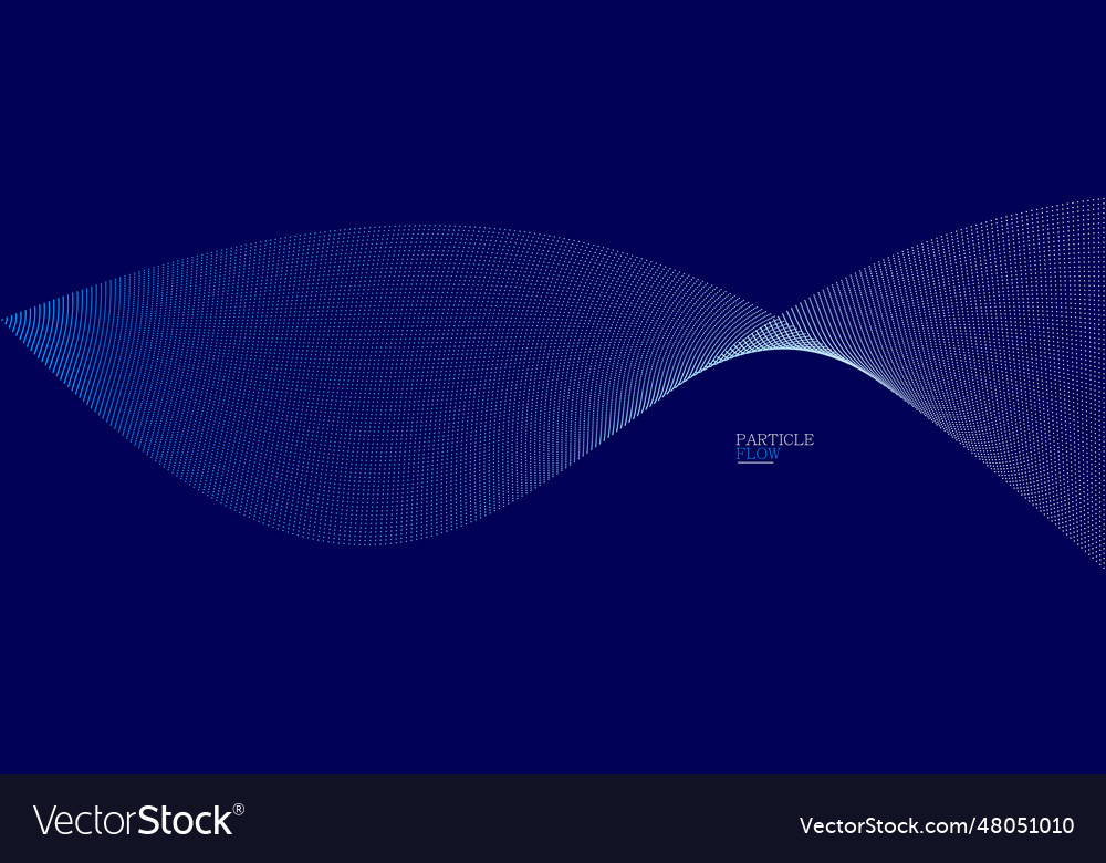 Dark blue airy particles flow design abstract Vector Image Dark blue airy particles flow design abstract Vector Image