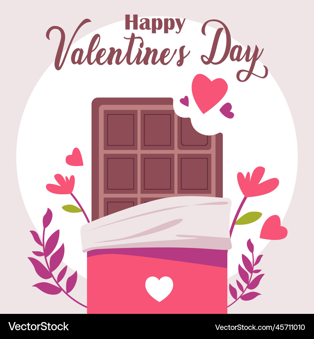 Happy valentines day scene design background Vector Image