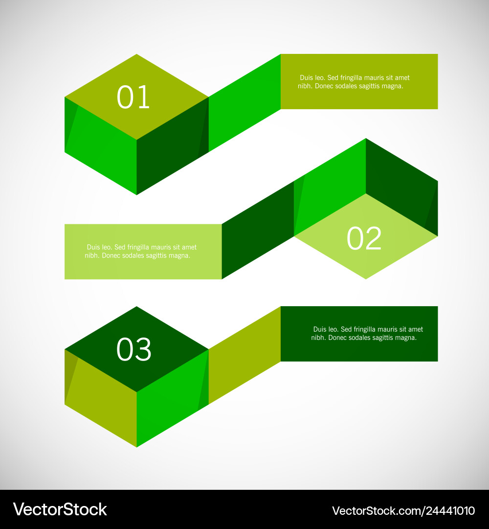 Infographic arrows with 3 step up options and Vector Image
