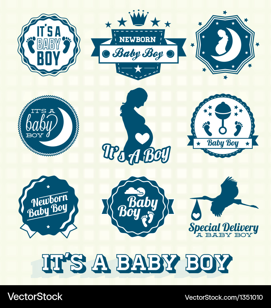 Its a baboy retro labels collection Royalty Free Vector