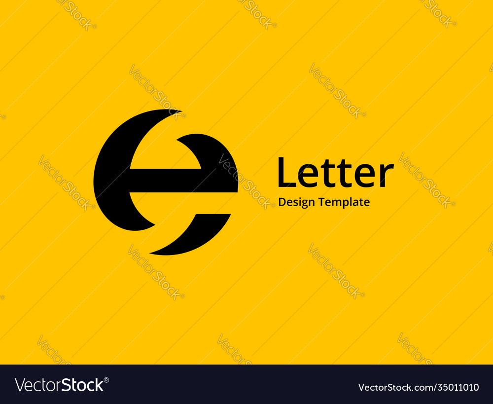Letter e logo icon design template elements Vector Image