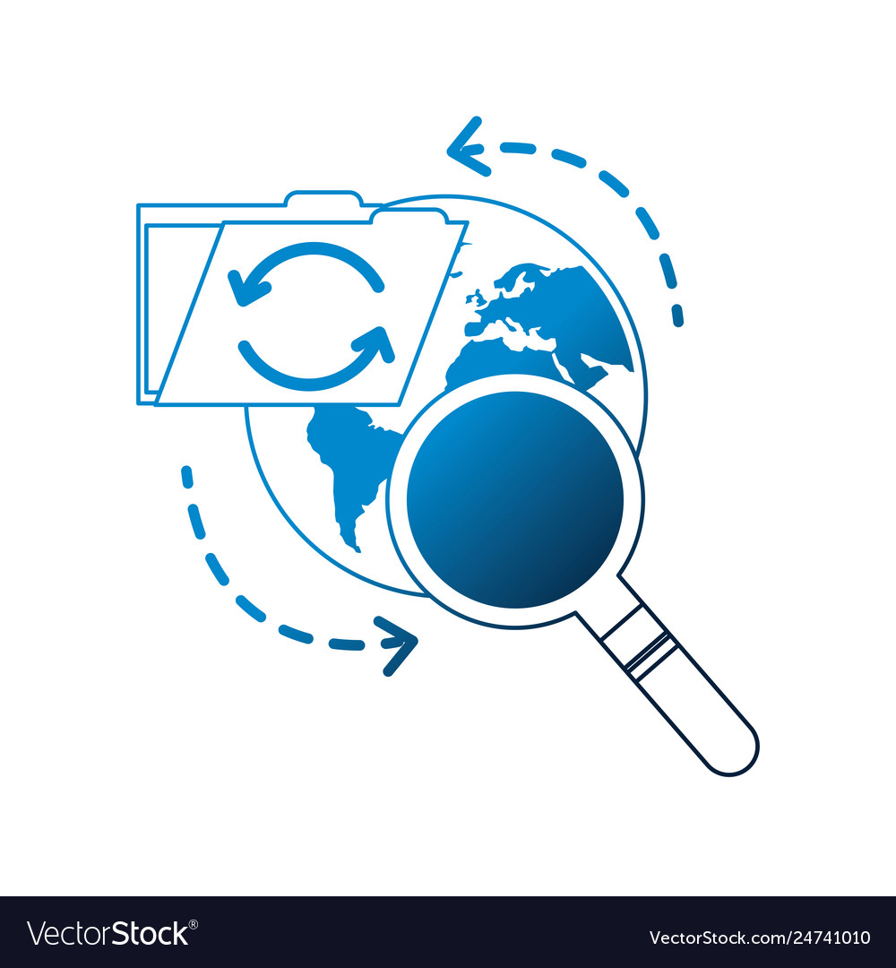 World reload folder file data searching Royalty Free Vector