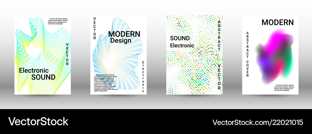 A set of modern abstract covers Royalty Free Vector Image