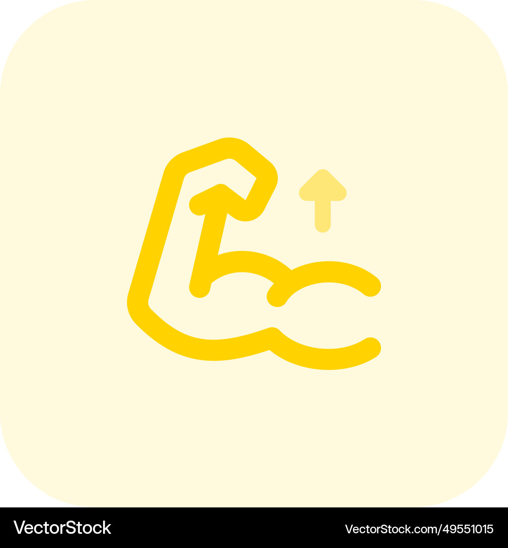 Bulge in arms muscle through core exercise Vector Image