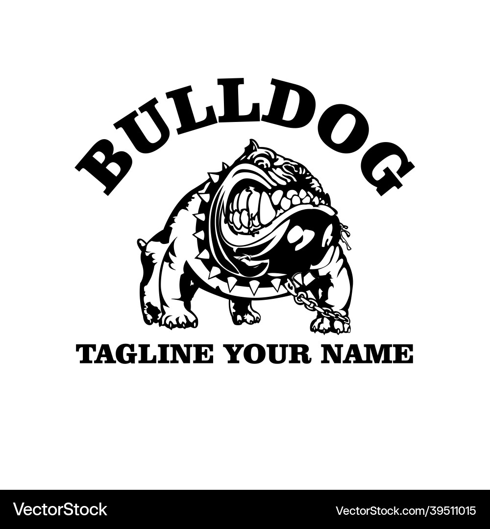 Bulldog design logo Royalty Free Vector Image - VectorStock