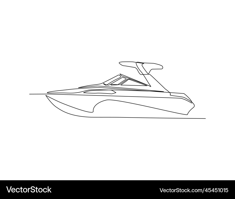 Continuous single line drawing art of luxury Vector Image