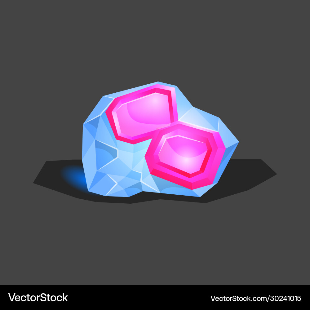 Crystalline stone or gem and precious gemstone Vector Image