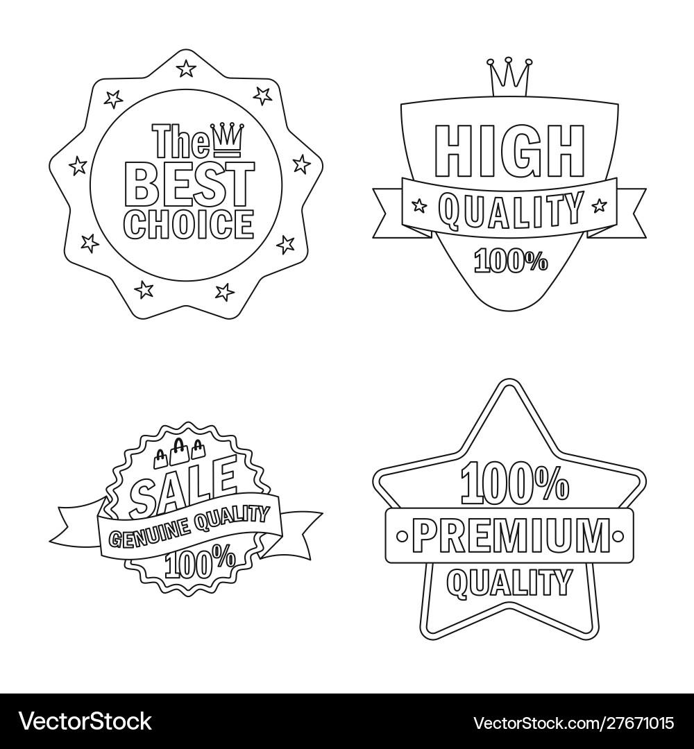 Isolated object emblem and badge symbol Royalty Free Vector